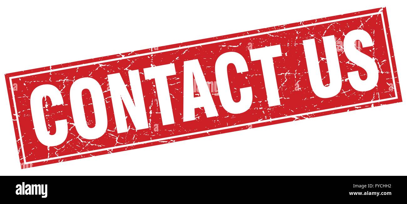 contact us red square grunge stamp on white Stock Vector Image & Art ...
