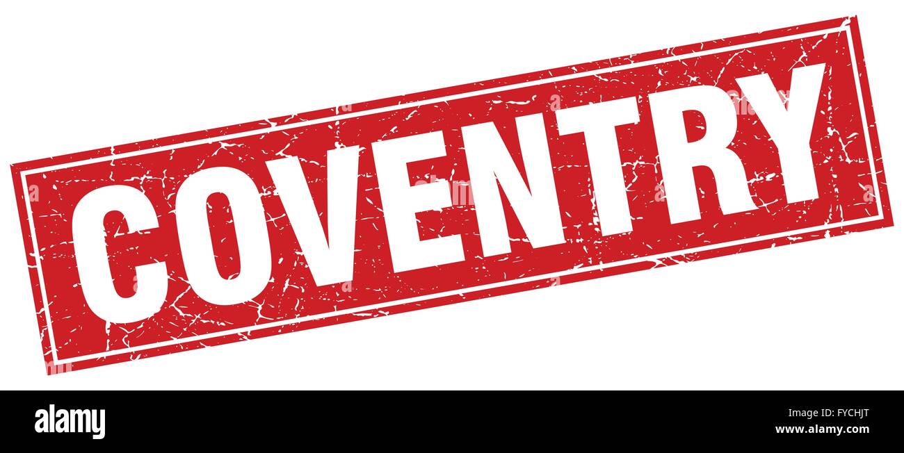 Coventry red square grunge vintage isolated stamp Stock Vector Image ...