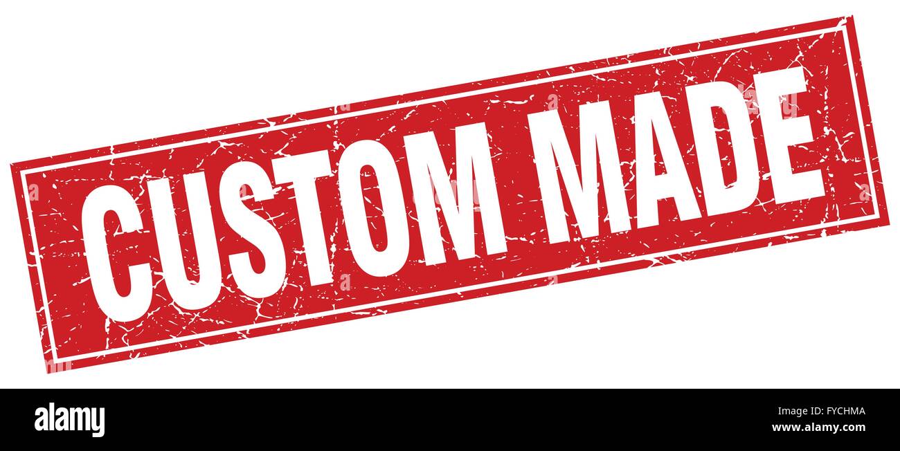 Custom made red square stamp hi-res stock photography and images - Alamy