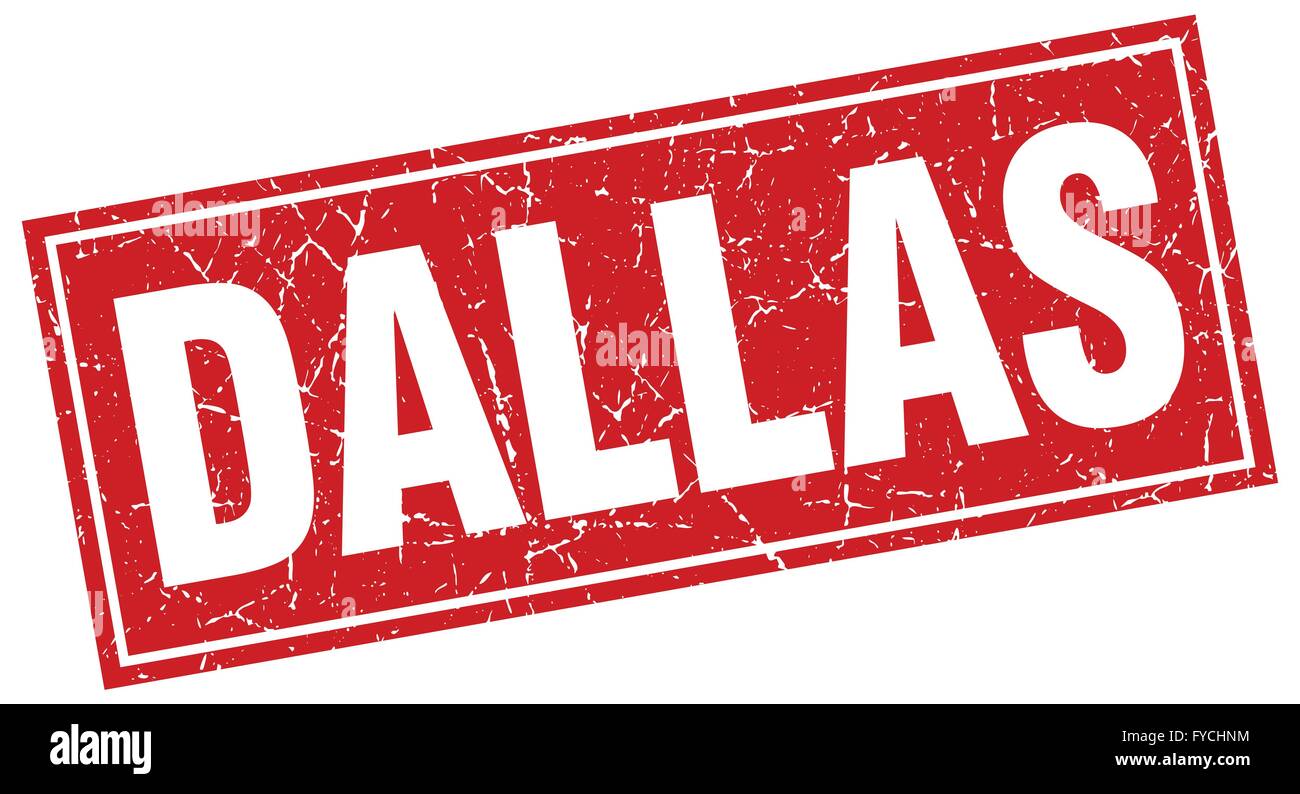 Dallas red square grunge vintage isolated stamp Stock Vector Image ...