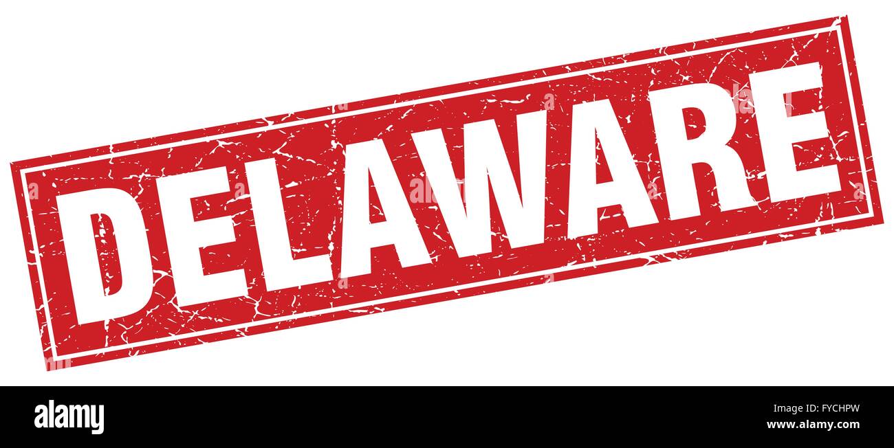 Delaware red square grunge vintage isolated stamp Stock Vector Image ...