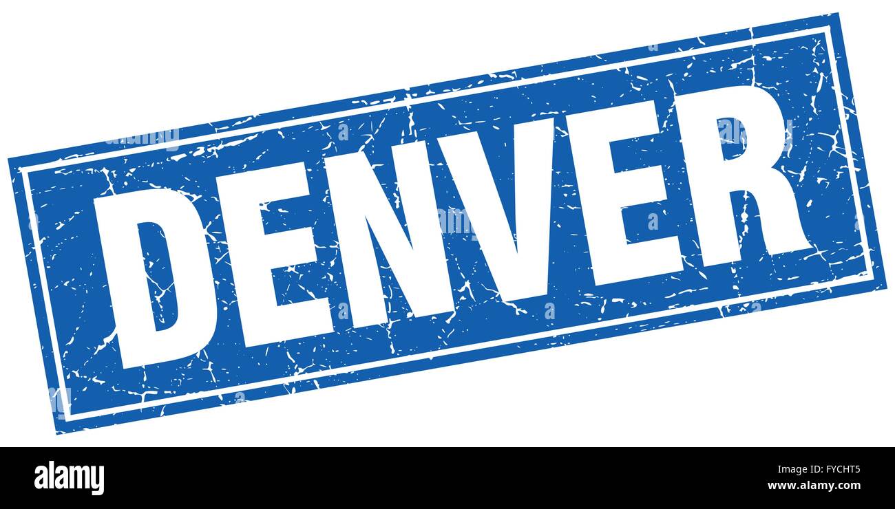 Denver blue square grunge vintage isolated stamp Stock Vector Image ...