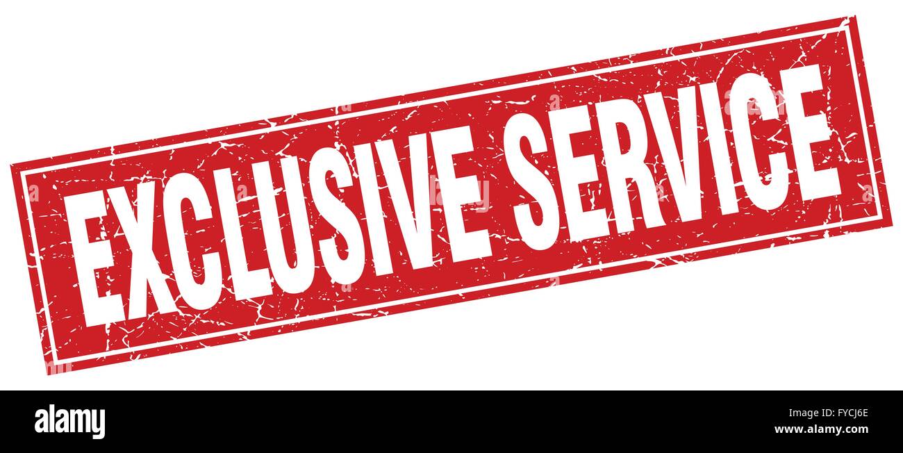 exclusive service red square grunge stamp on white Stock Vector Image ...