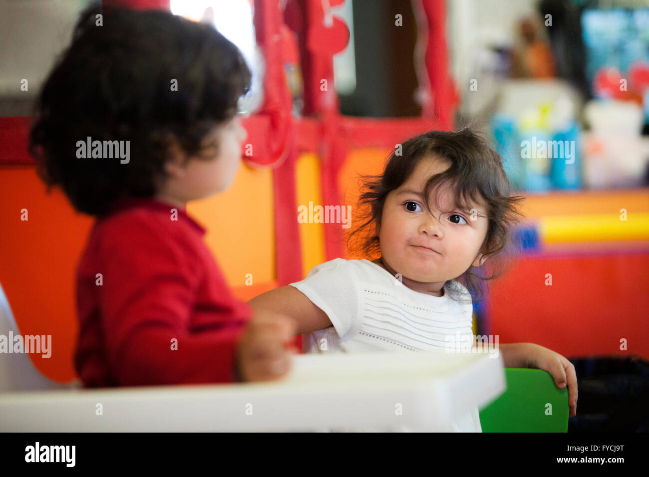 Nursery children talking hi-res stock photography and images - Alamy