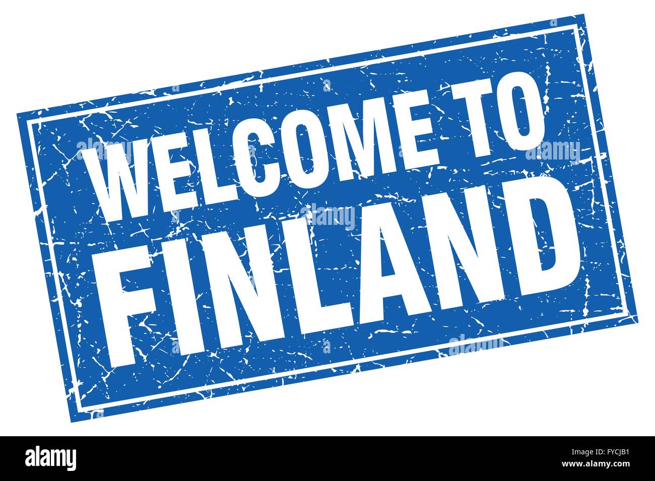 Finland blue square grunge welcome to stamp Stock Vector Image & Art ...