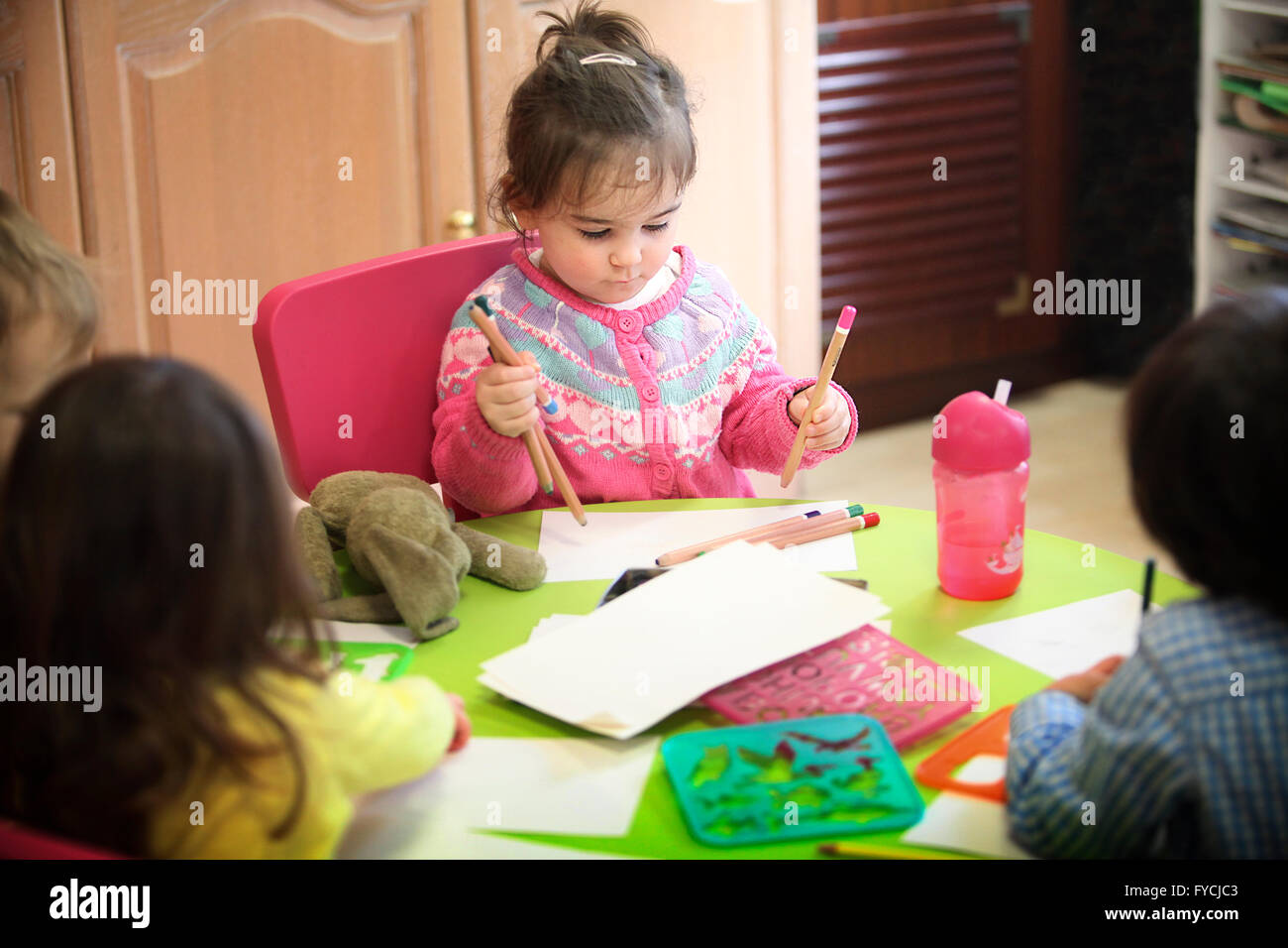 18 month baby crayon hi-res stock photography and images - Alamy