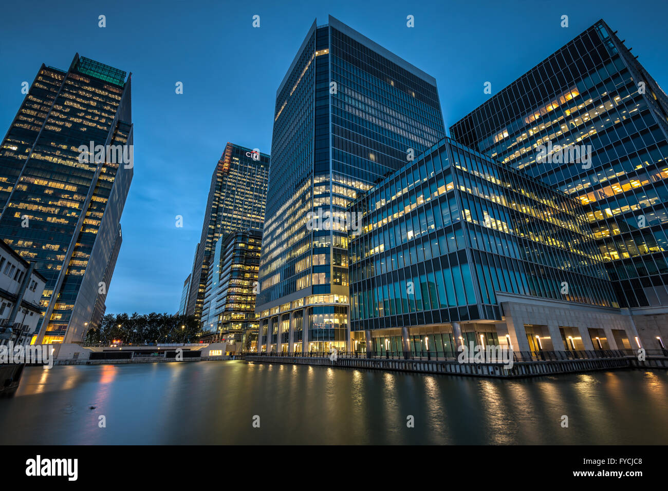 Canary wharf cityscape urban office buildings dock modern architecture ...