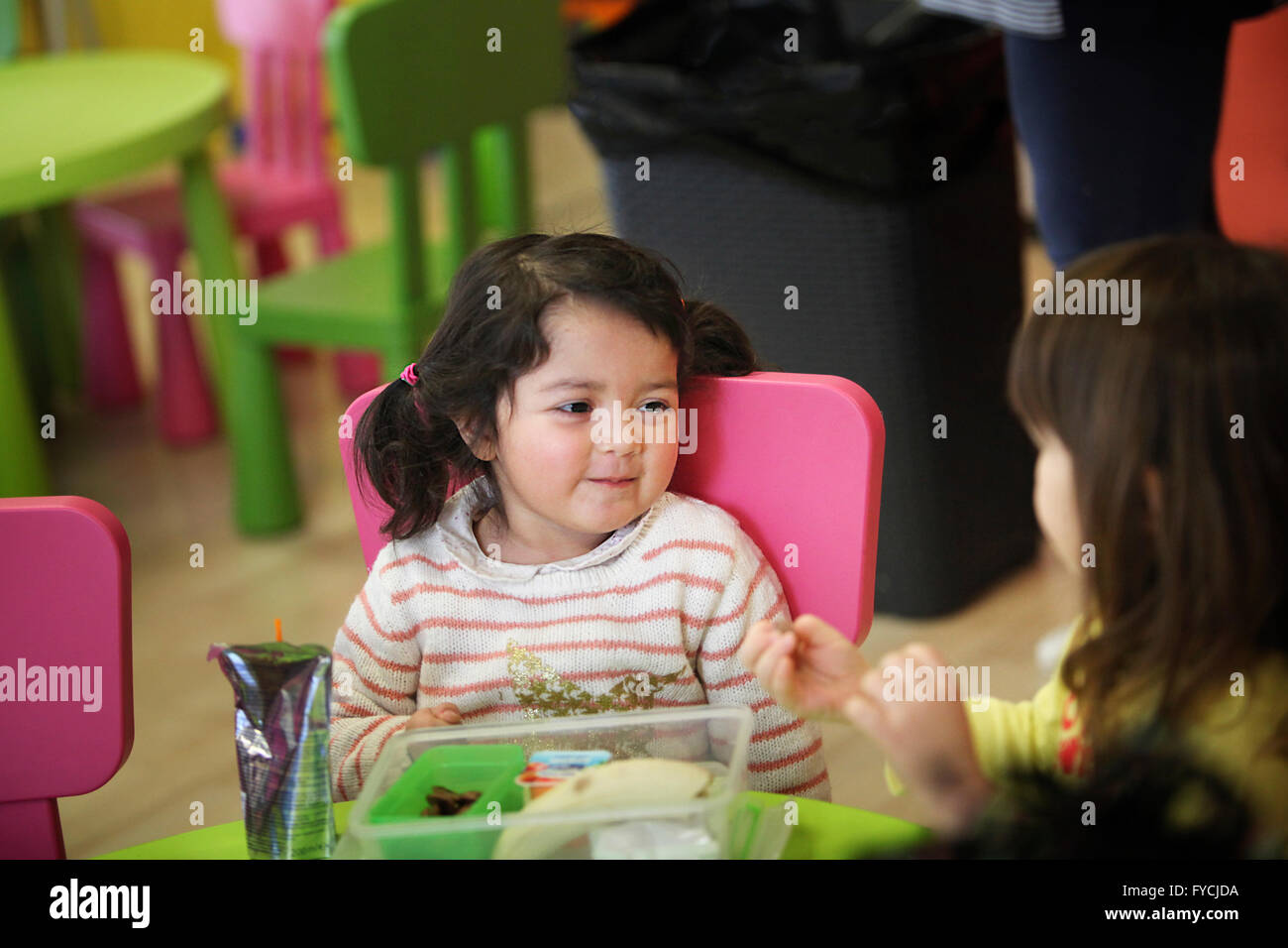 Nursery children talking hi-res stock photography and images - Alamy