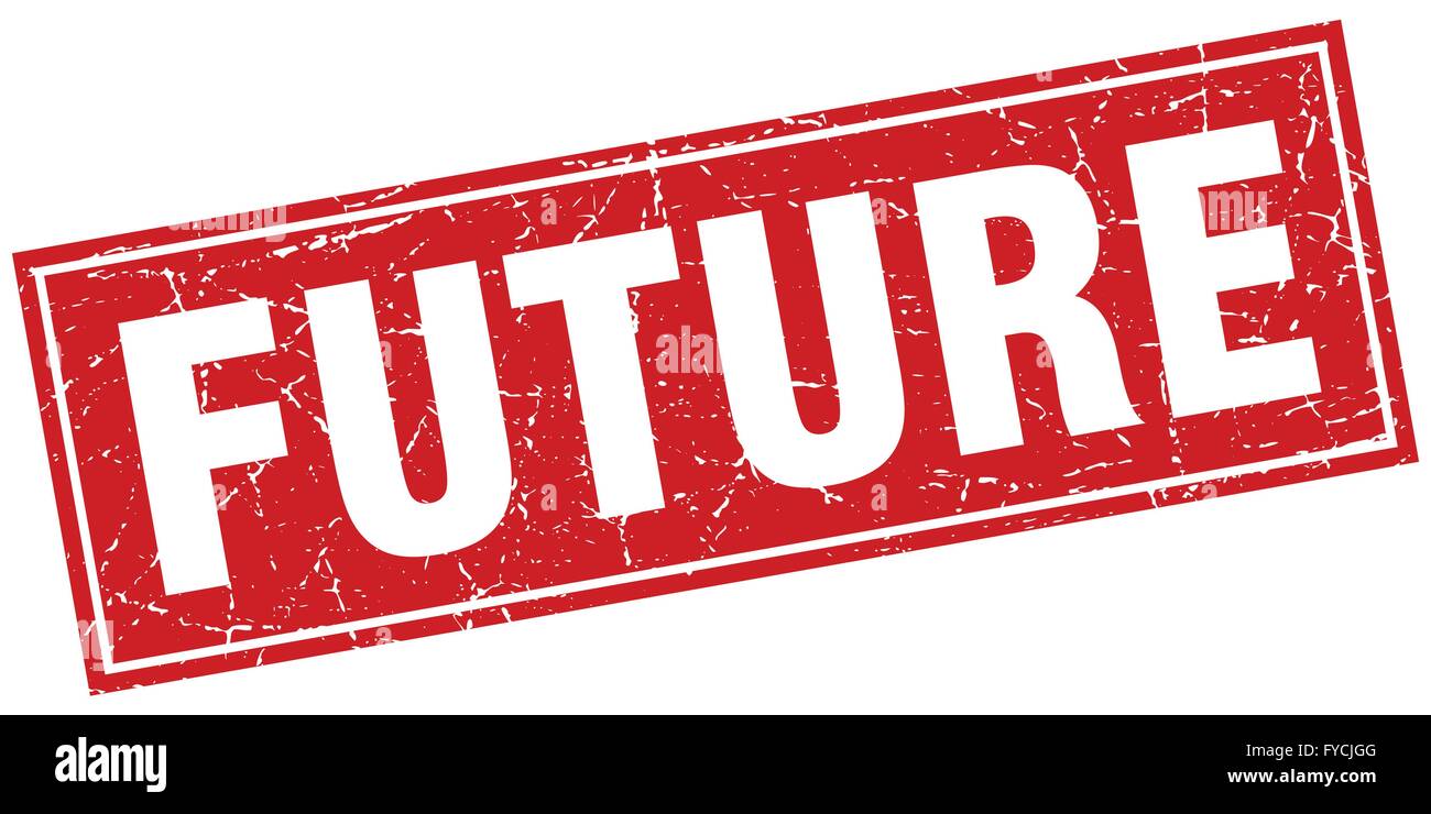 future red square grunge stamp on white Stock Vector Image & Art - Alamy