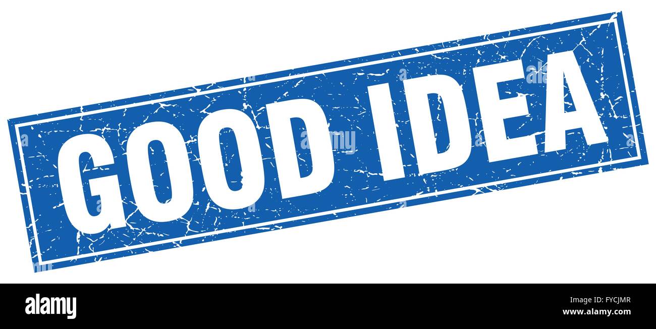 Good idea blue square hi-res stock photography and images - Alamy