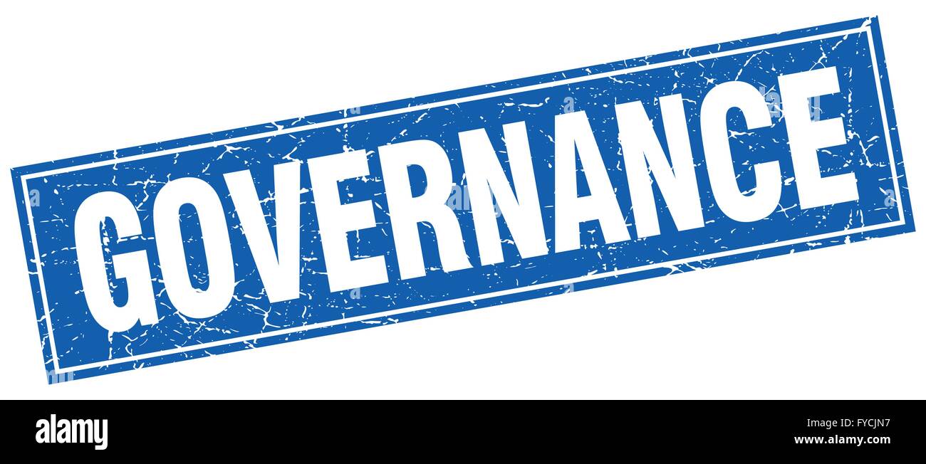 governance blue square grunge stamp on white Stock Vector Image & Art ...