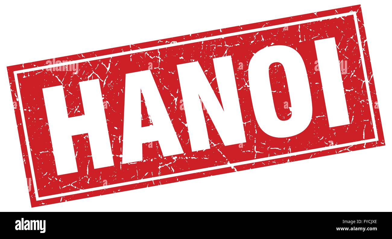 Hanoi red square grunge vintage isolated stamp Stock Vector Image & Art ...