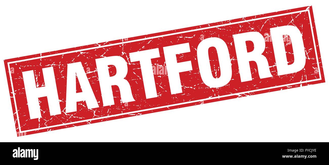 Hartford red square grunge vintage isolated stamp Stock Vector Image ...