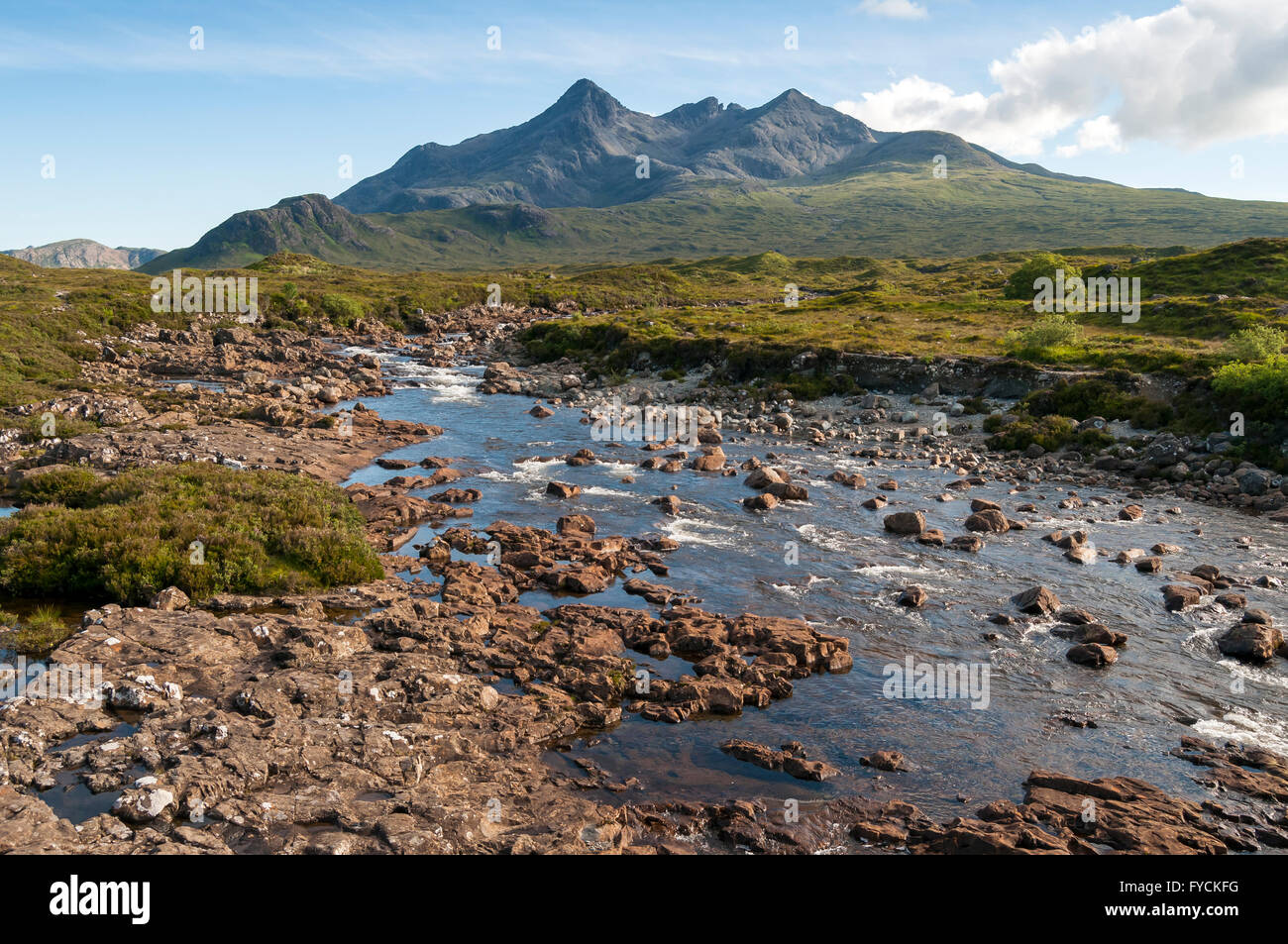 River Sligachan and Sgurr nan Gillean Mountain of Cuillin Range, Isle ...