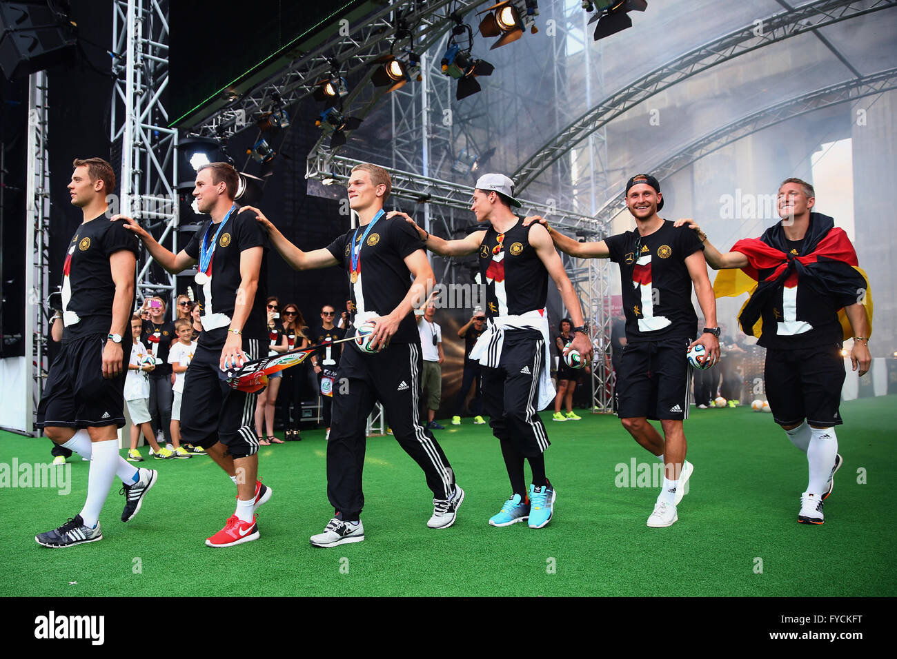 Reception of the German national team after their victory at the FIFA ...