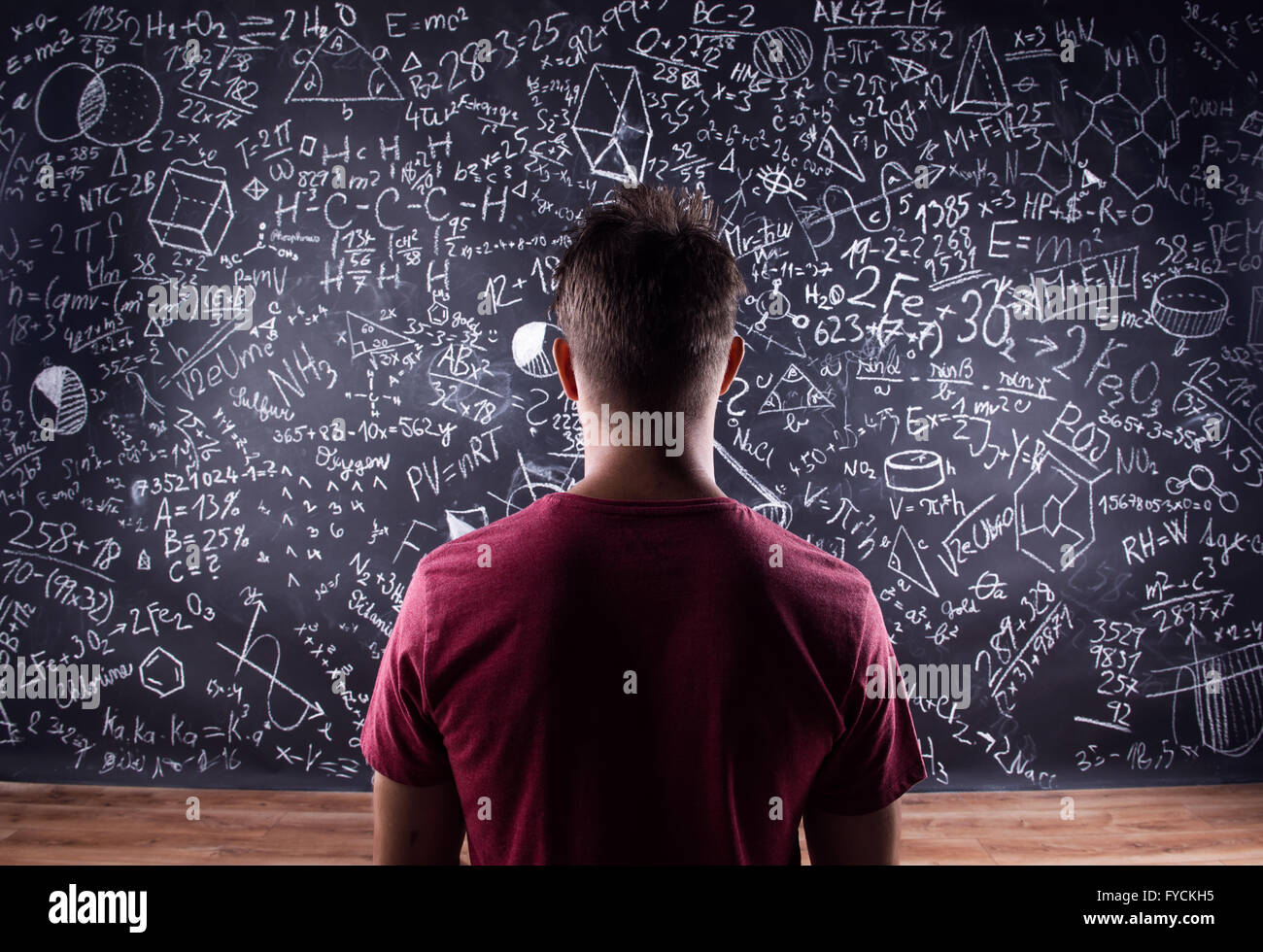 Mathematical formula blackboard man hi-res stock photography and images ...