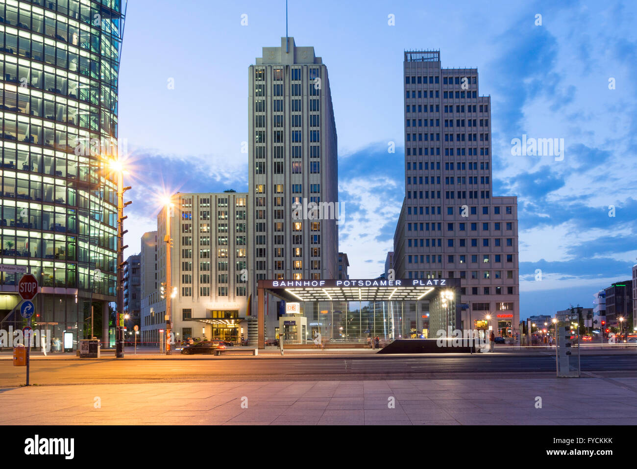 Potsdamer Platz Station, Beisheim Center with the Ritz Carlton Hotel ...
