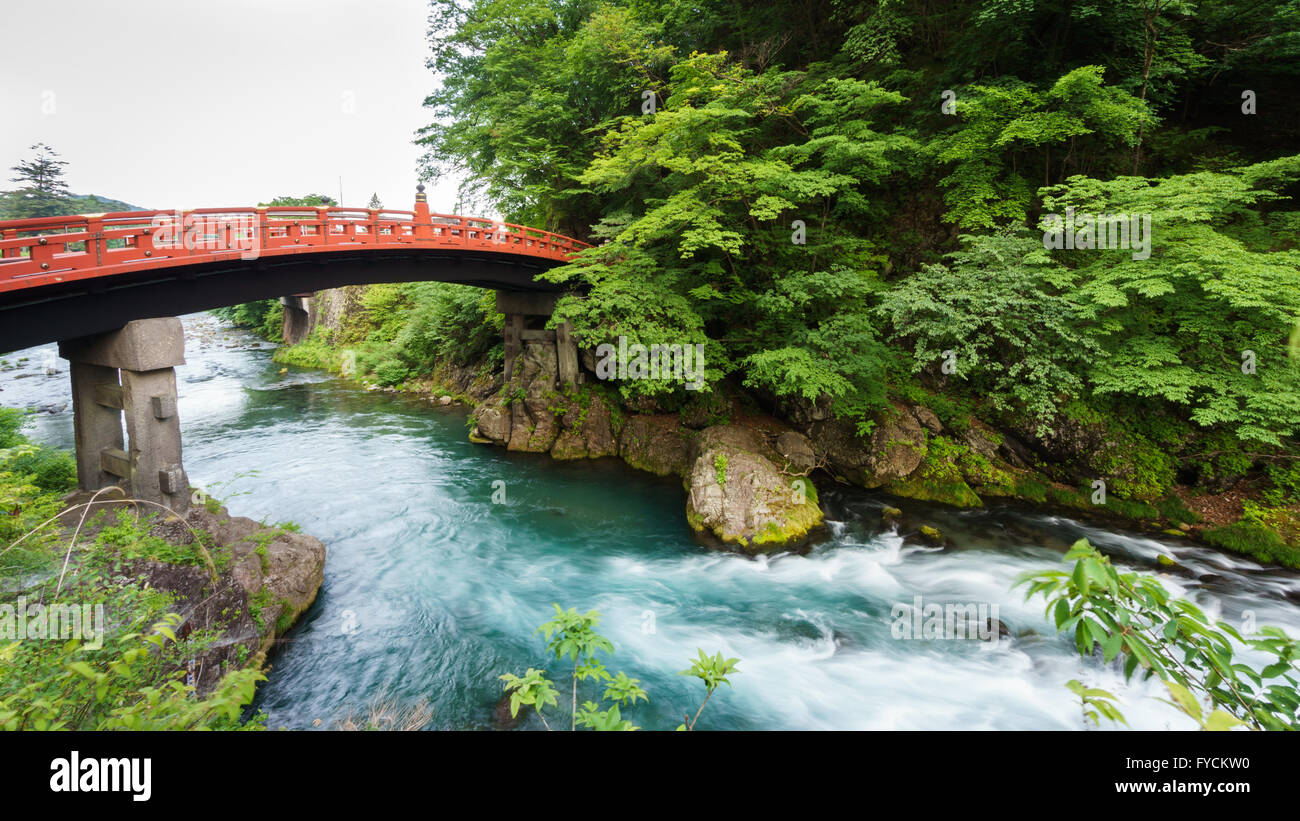 Long exposure of Shinkyo Bridge in Nikko, Japan Stock Photo - Alamy