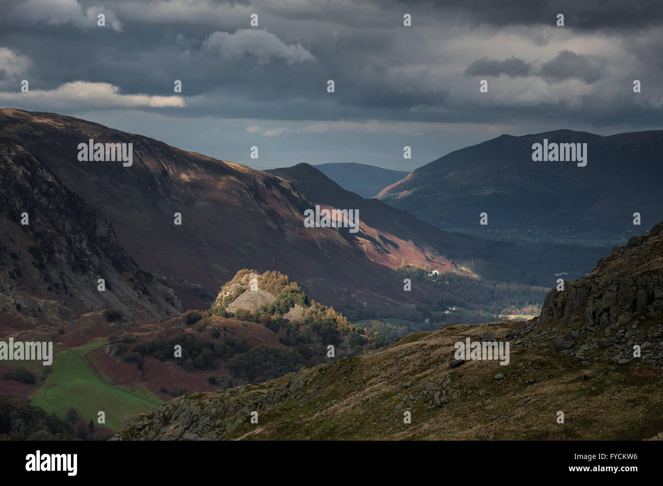Castle Crag in Borrowdale Cumbria Stock Photo - Alamy