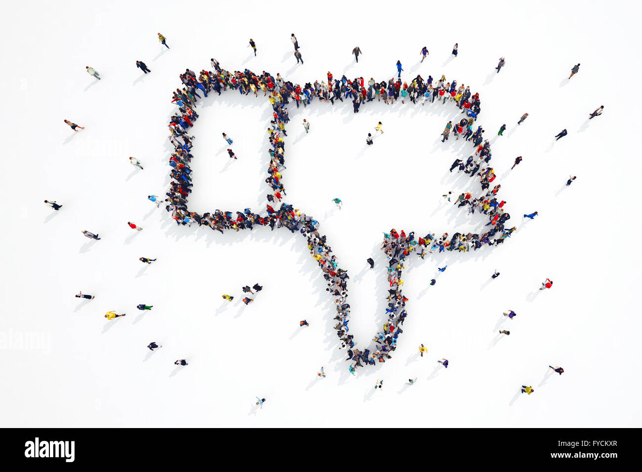 3D rendering of people dislike Stock Photo - Alamy