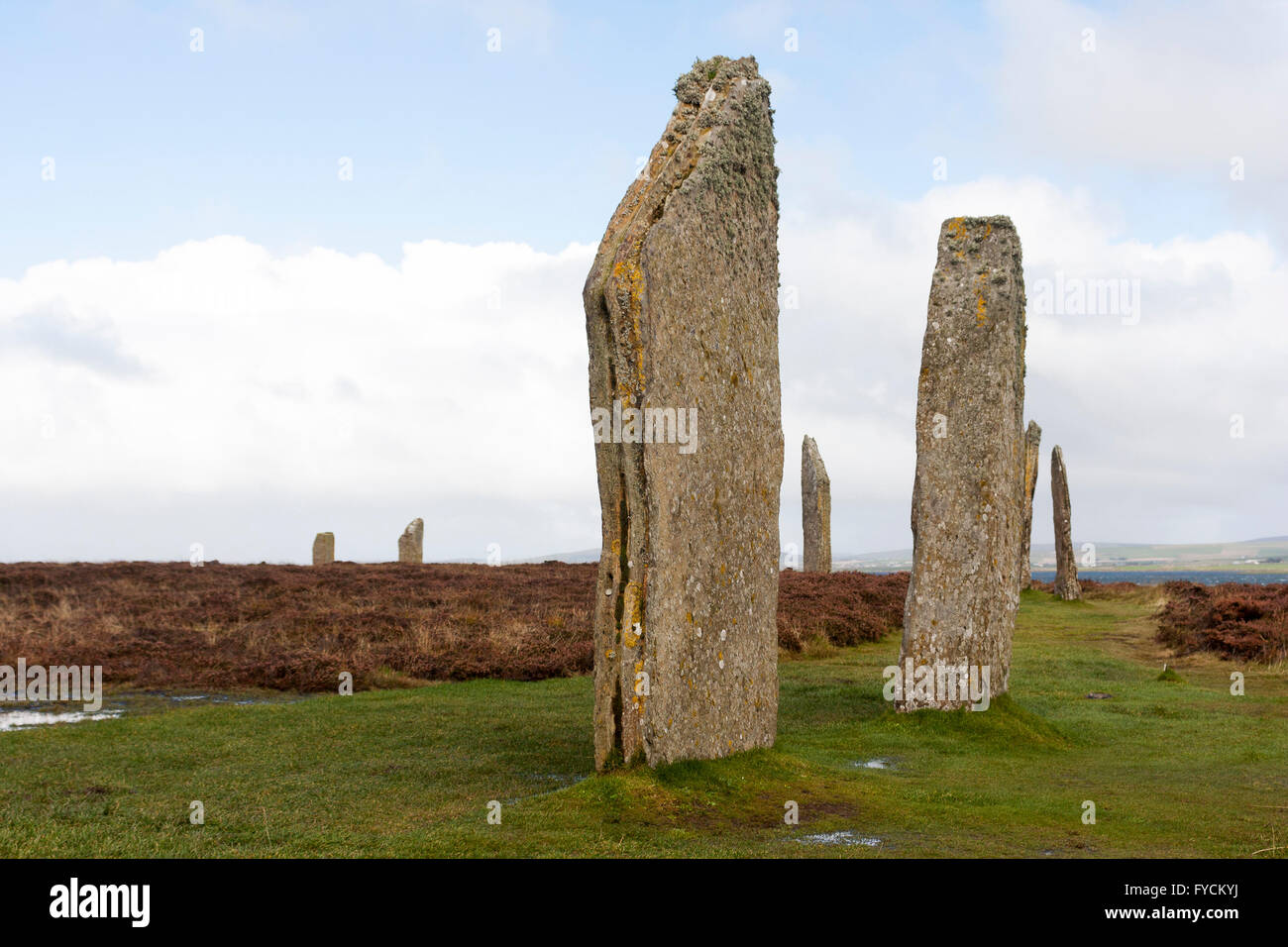 The Ring of Brodgar is a Neolithic henge and stone circle in Scotland ...