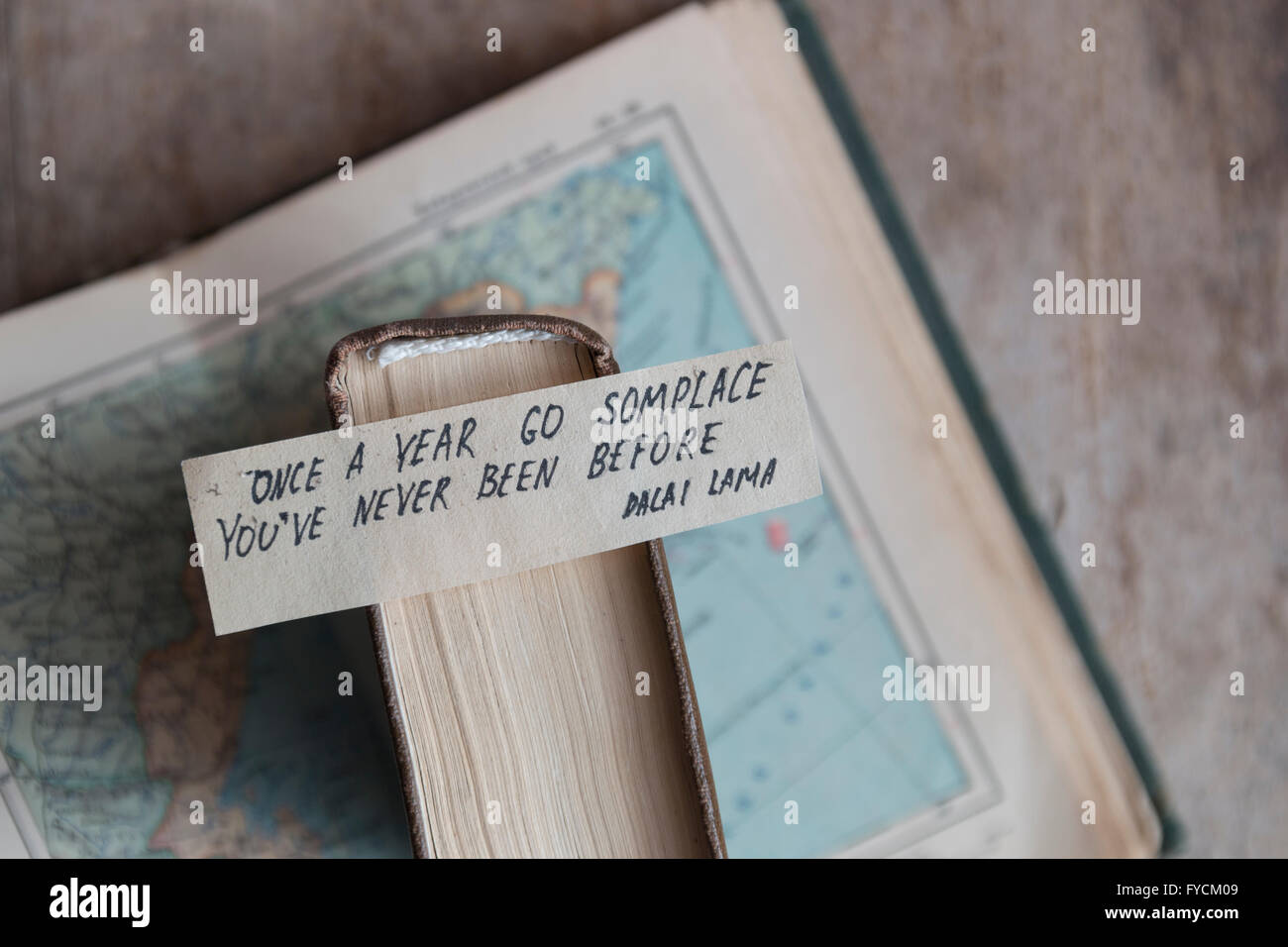 Once a year go someplace you are never been before Stock Photo - Alamy