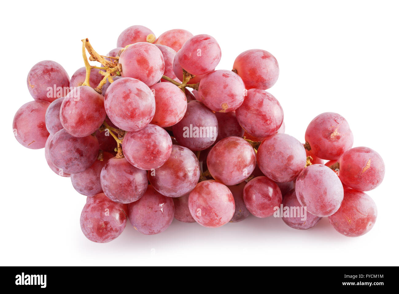 pink grapes isolated on the white background Stock Photo - Alamy