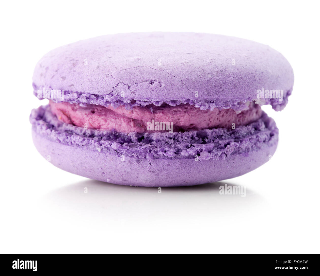 purple macaroon isolated on the white background Stock Photo - Alamy