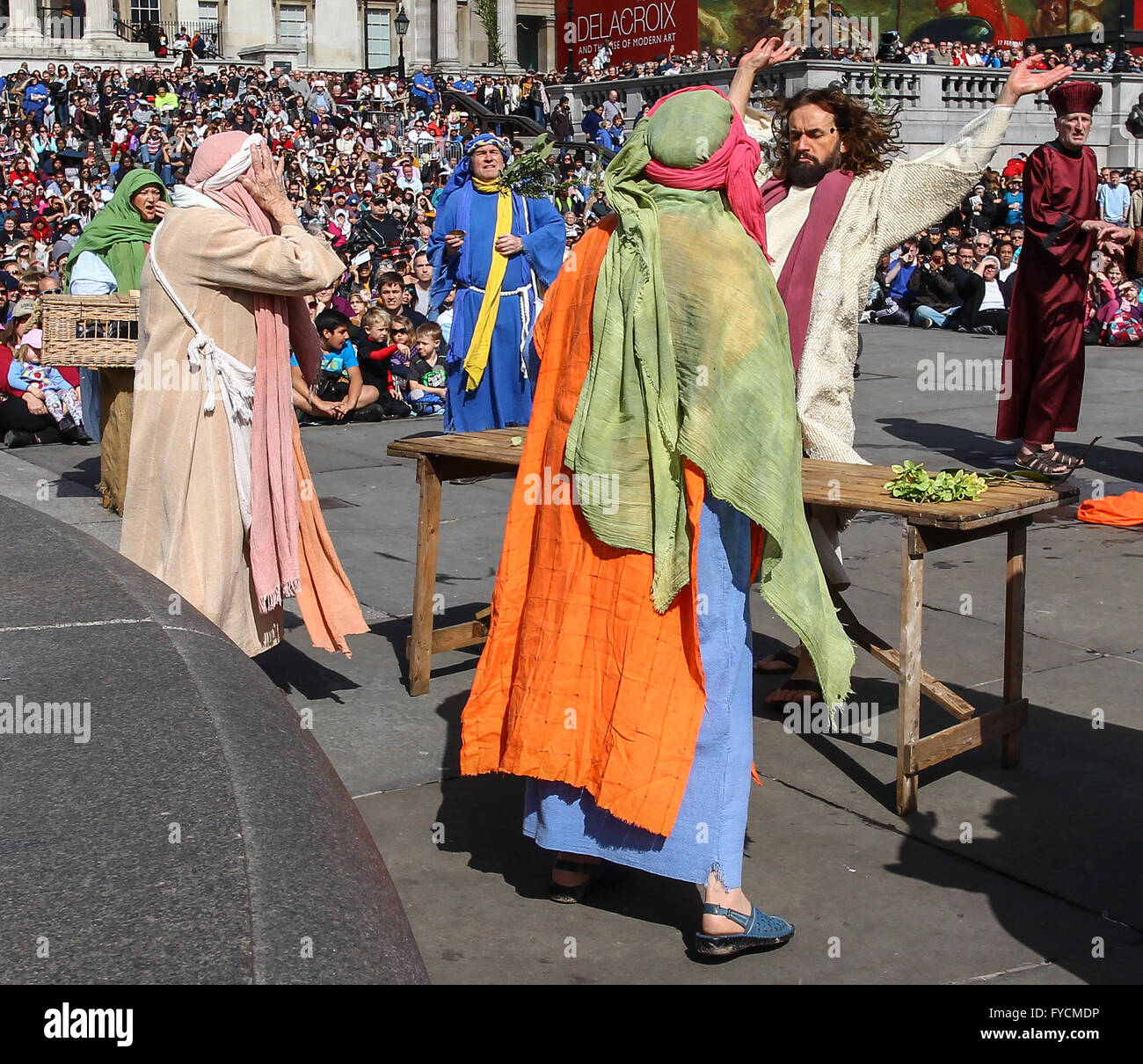 The Wintershall Players perform "The Passion of Jesus" in Trafalgar ...