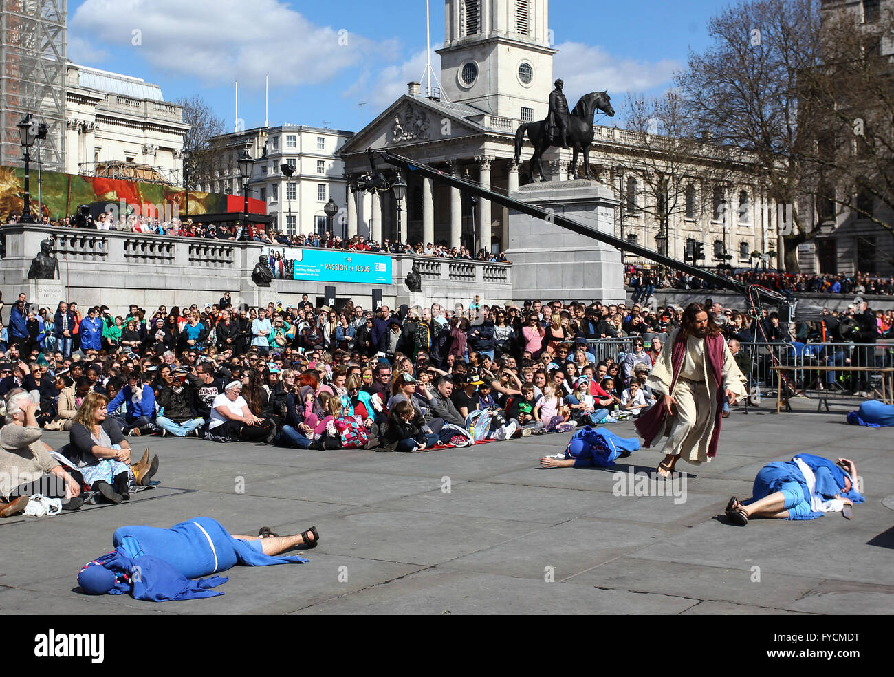 The Wintershall Players perform "The Passion of Jesus" in Trafalgar ...