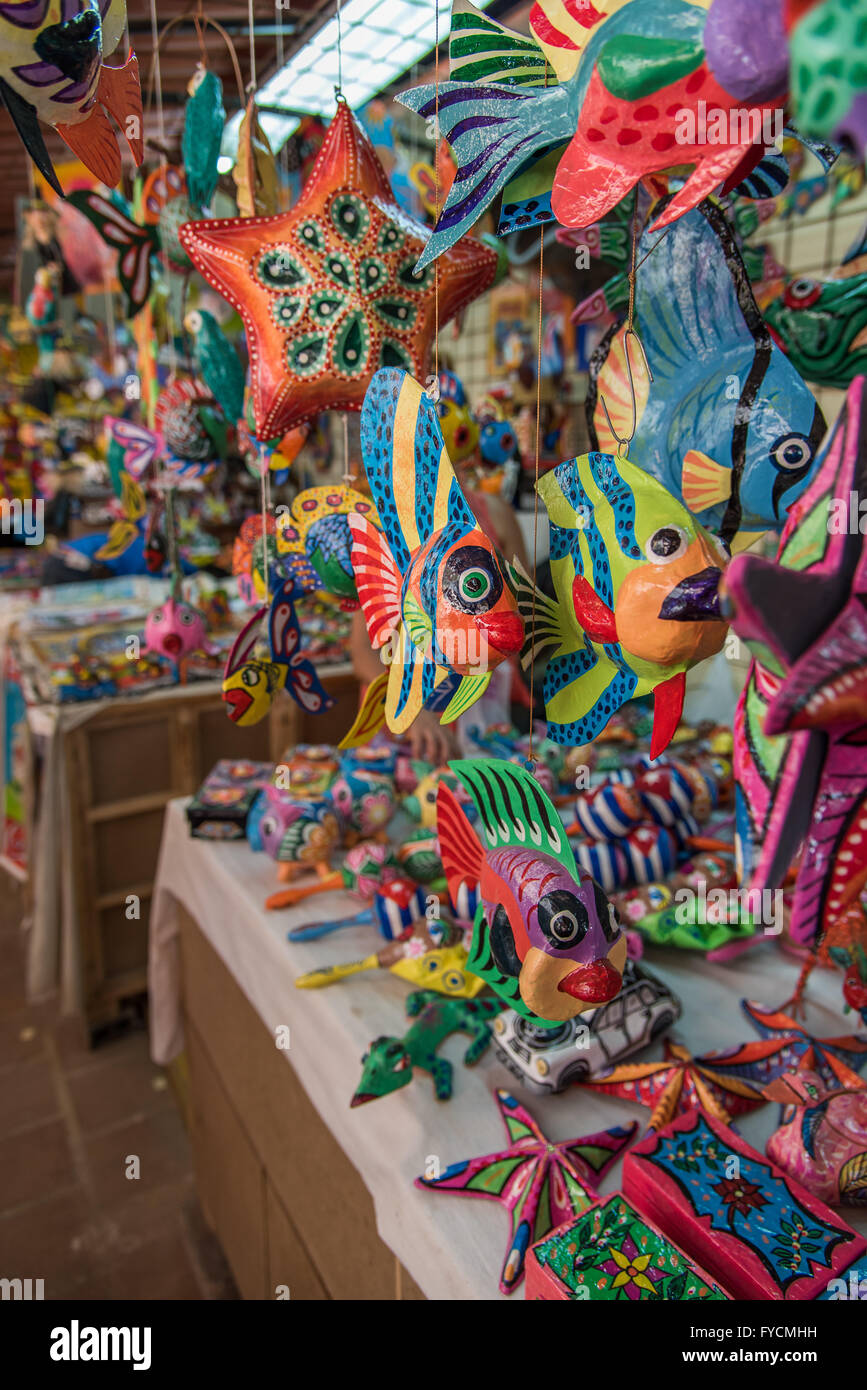 Vibrantly painted handmade souvenirs for the tourists visiting Old ...
