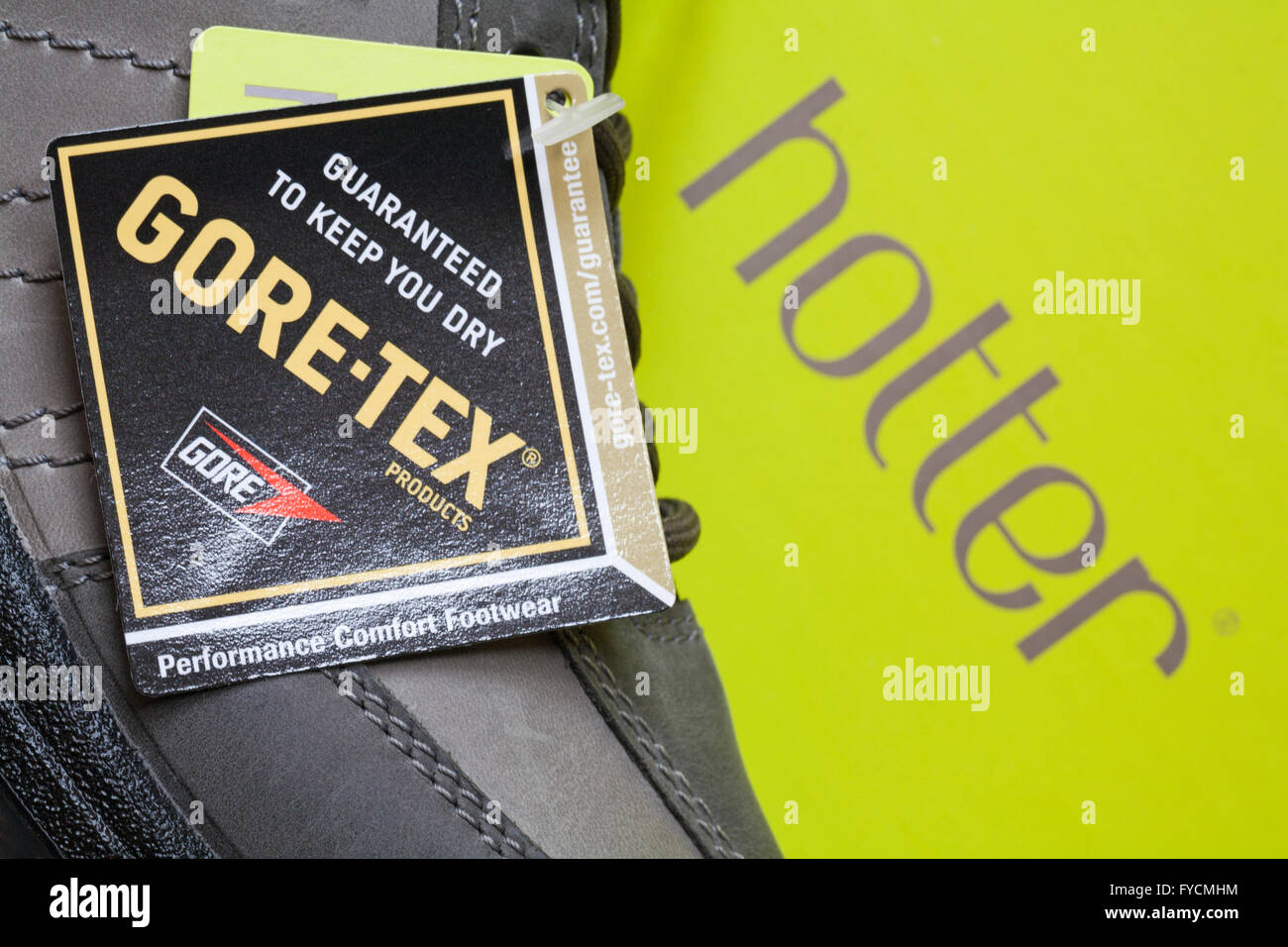 labels on Hotter Gore-tex shoes guaranteed to keep you dry Goretex ...