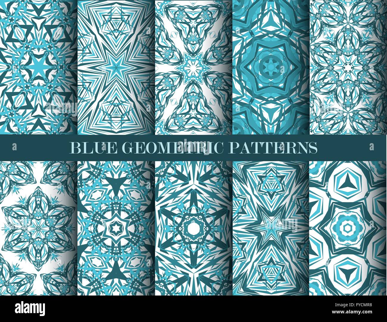 Blue geometric patterns hi-res stock photography and images - Alamy