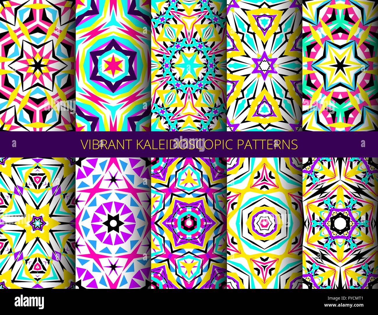 Kaleidoscope psychedelic patterns Stock Vector Images - Alamy