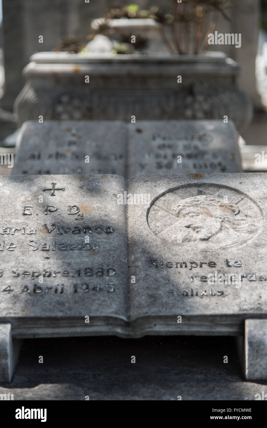 Carved stone work tombstones, memorials and sculptures adorn the graves ...