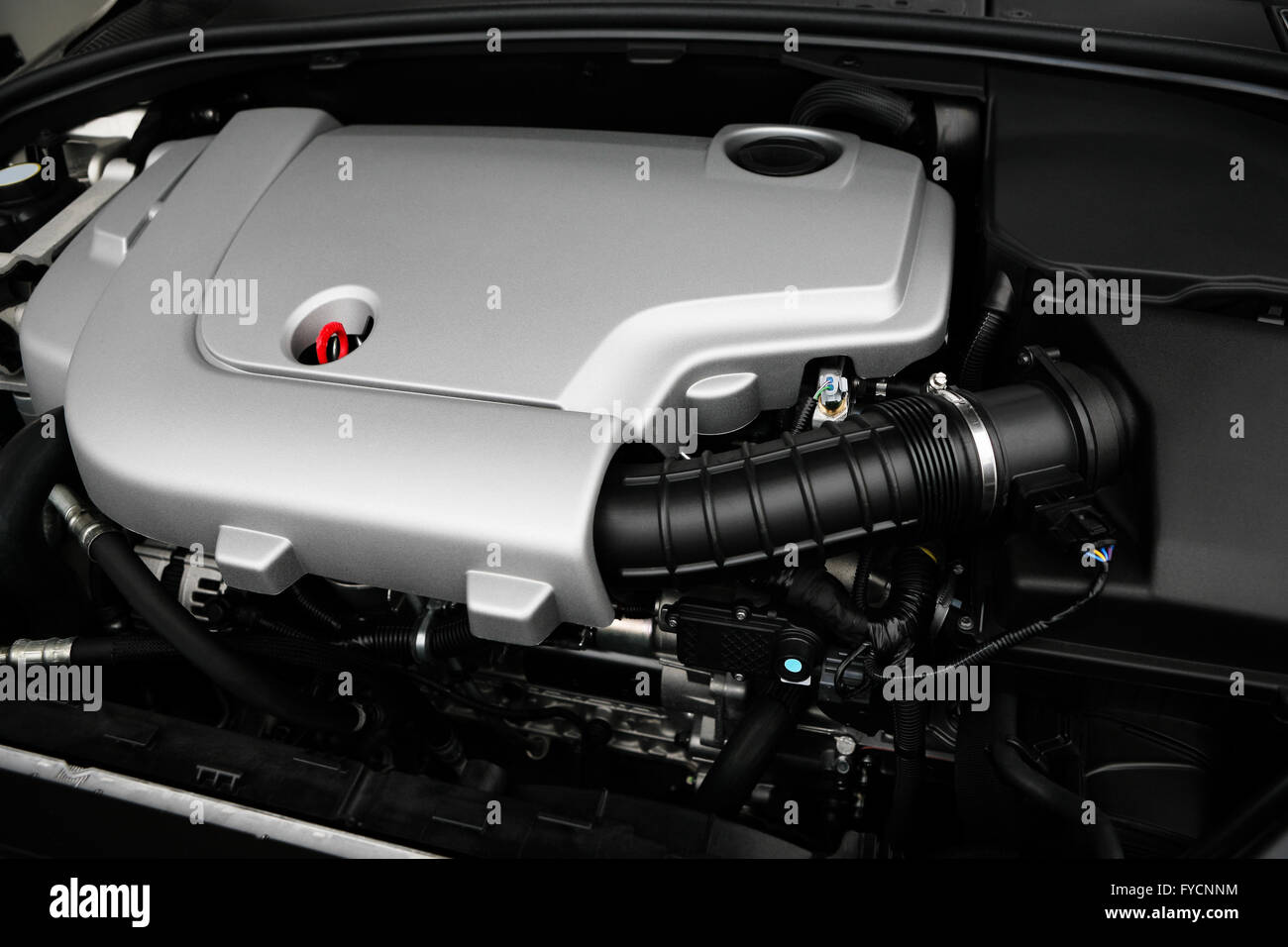 The powerful engine of the modern car Stock Photo - Alamy