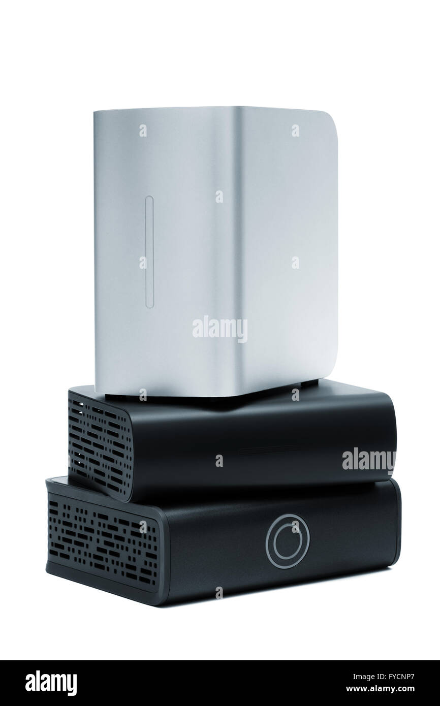 Powerful external hard drive on a white background Stock Photo - Alamy