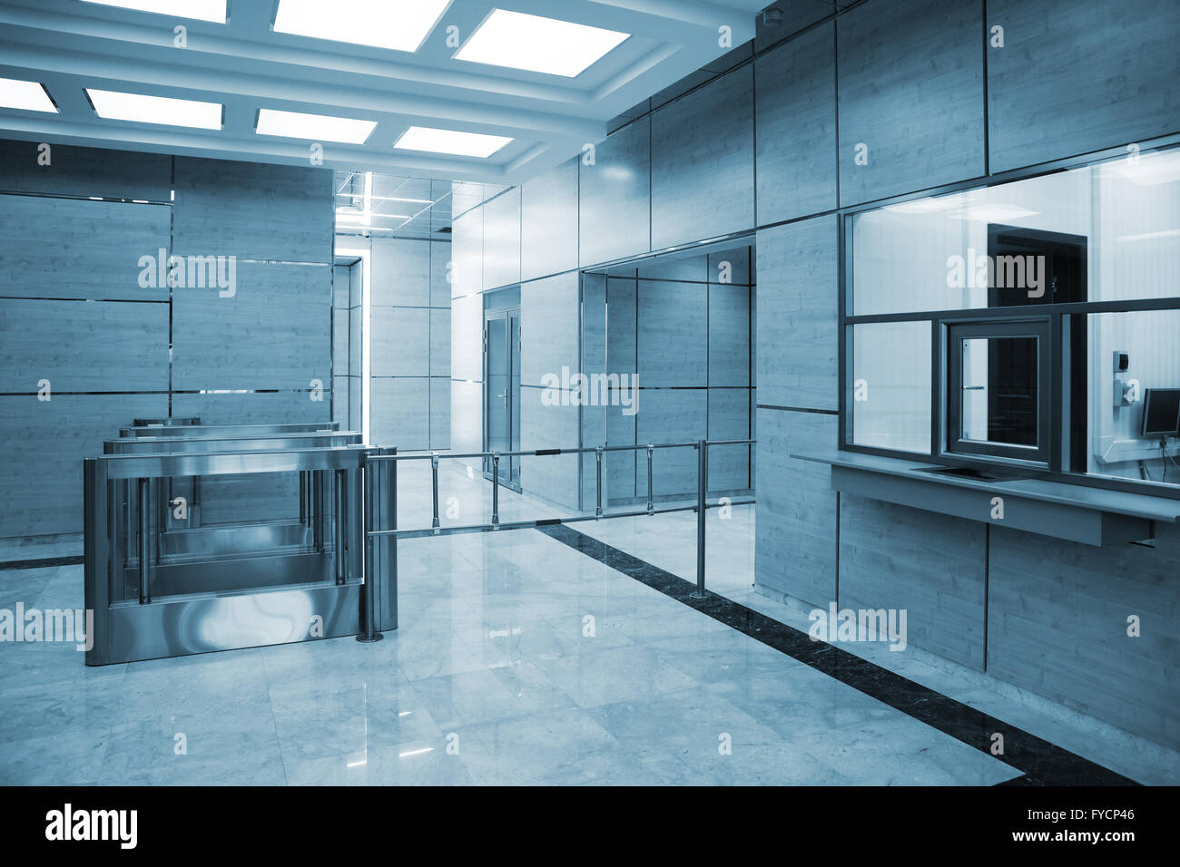 entrance to the turnstile in a modern building Stock Photo - Alamy