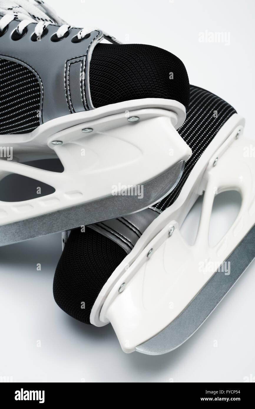 new and modern black skates close up Stock Photo - Alamy