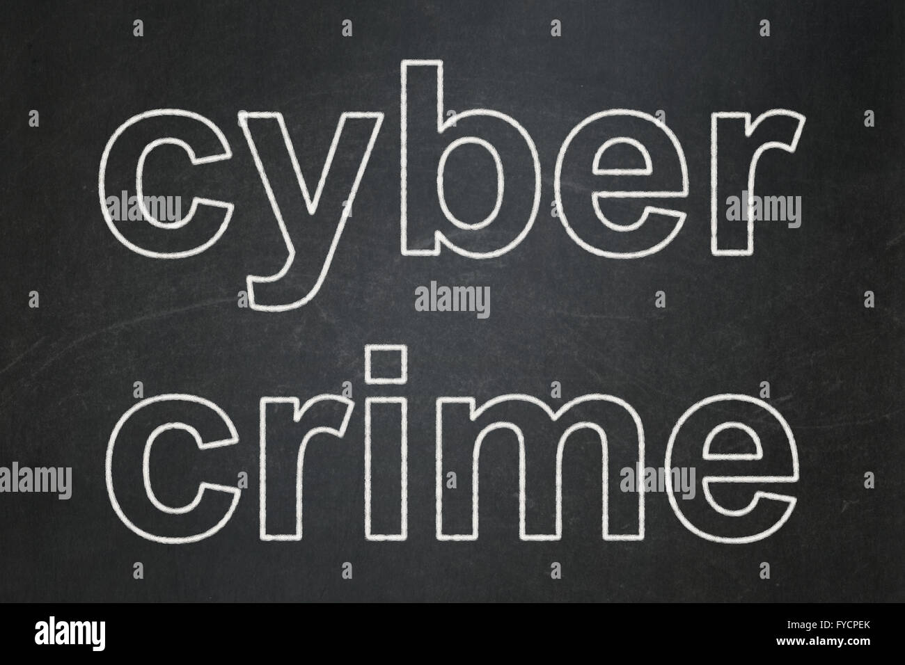 Safety concept: Cyber Crime on chalkboard background Stock Photo - Alamy