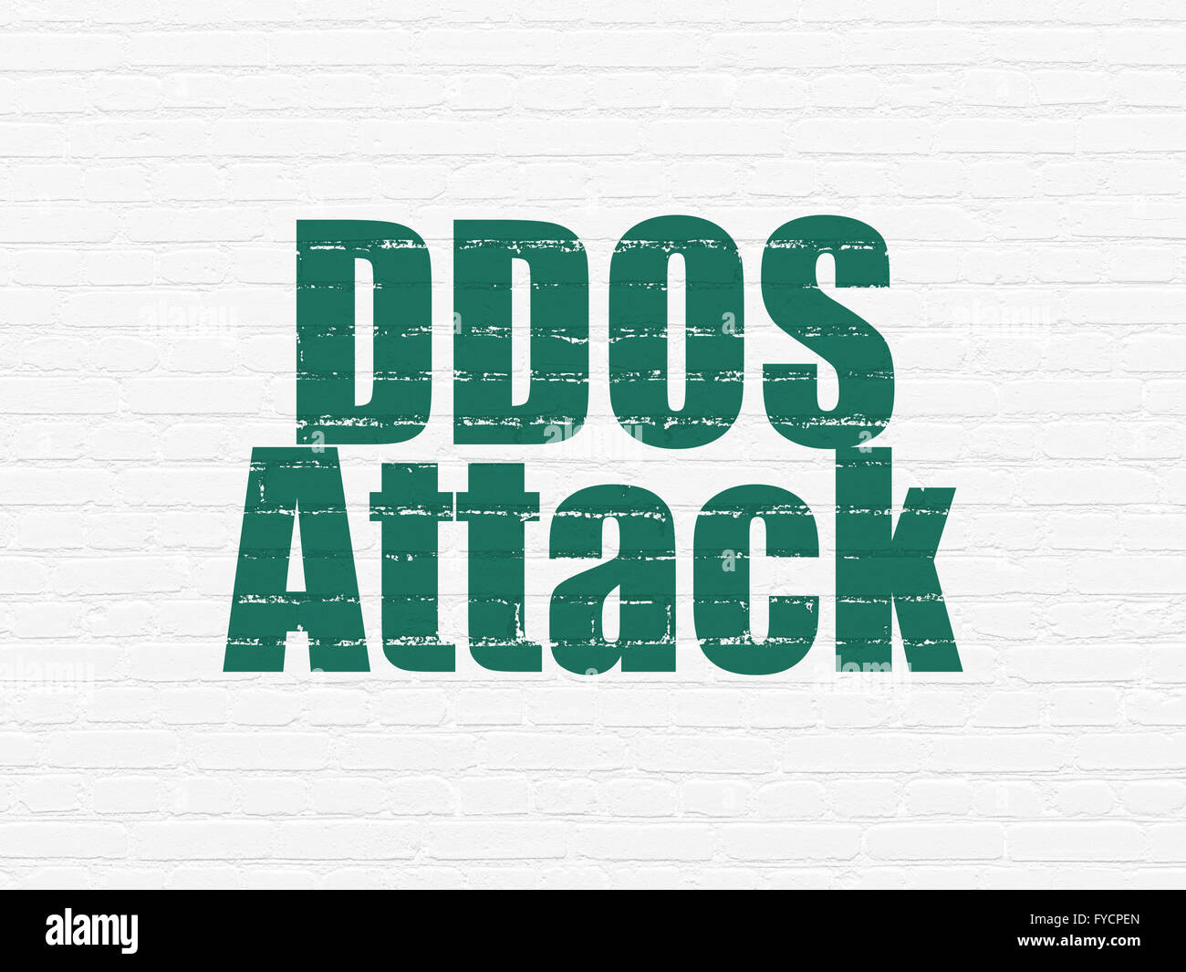 Protection concept: DDOS Attack on wall background Stock Photo - Alamy