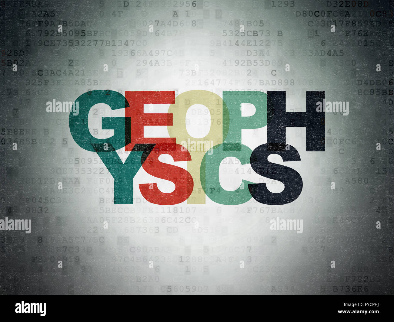 Science concept: Geophysics on Digital Data Paper background Stock ...