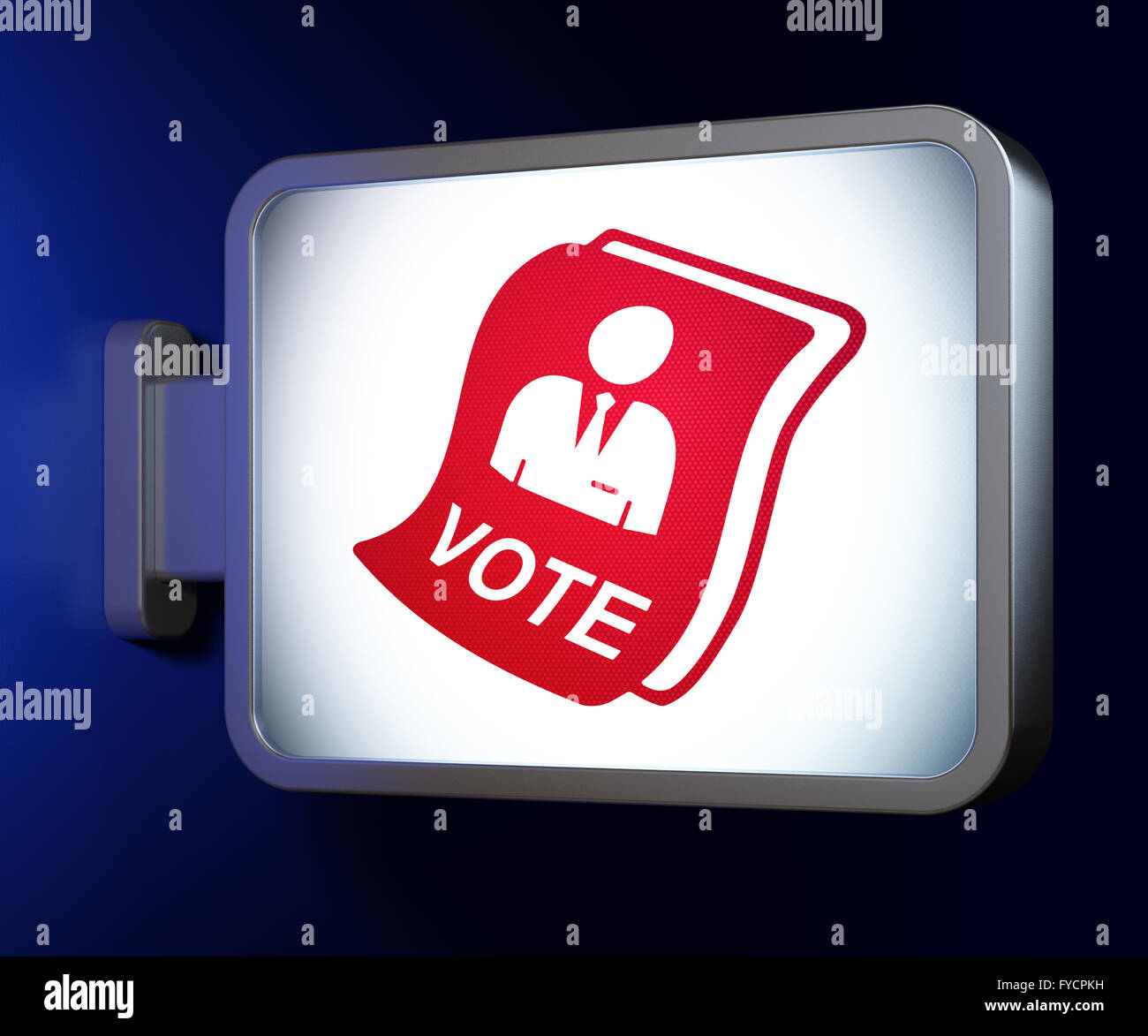 Politics concept: Ballot on billboard background Stock Photo - Alamy