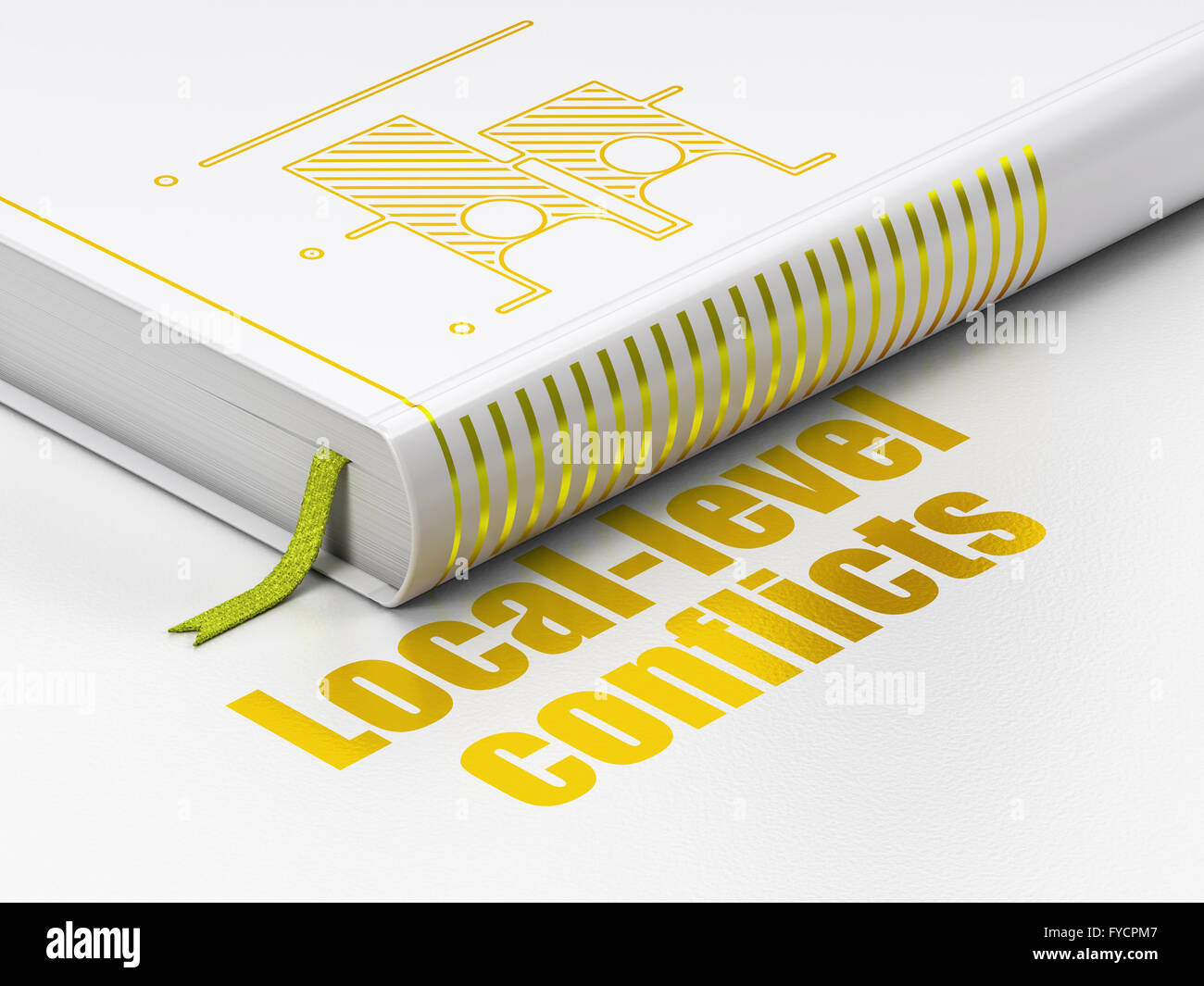 Politics concept: book Election, Local-level Conflicts on white ...