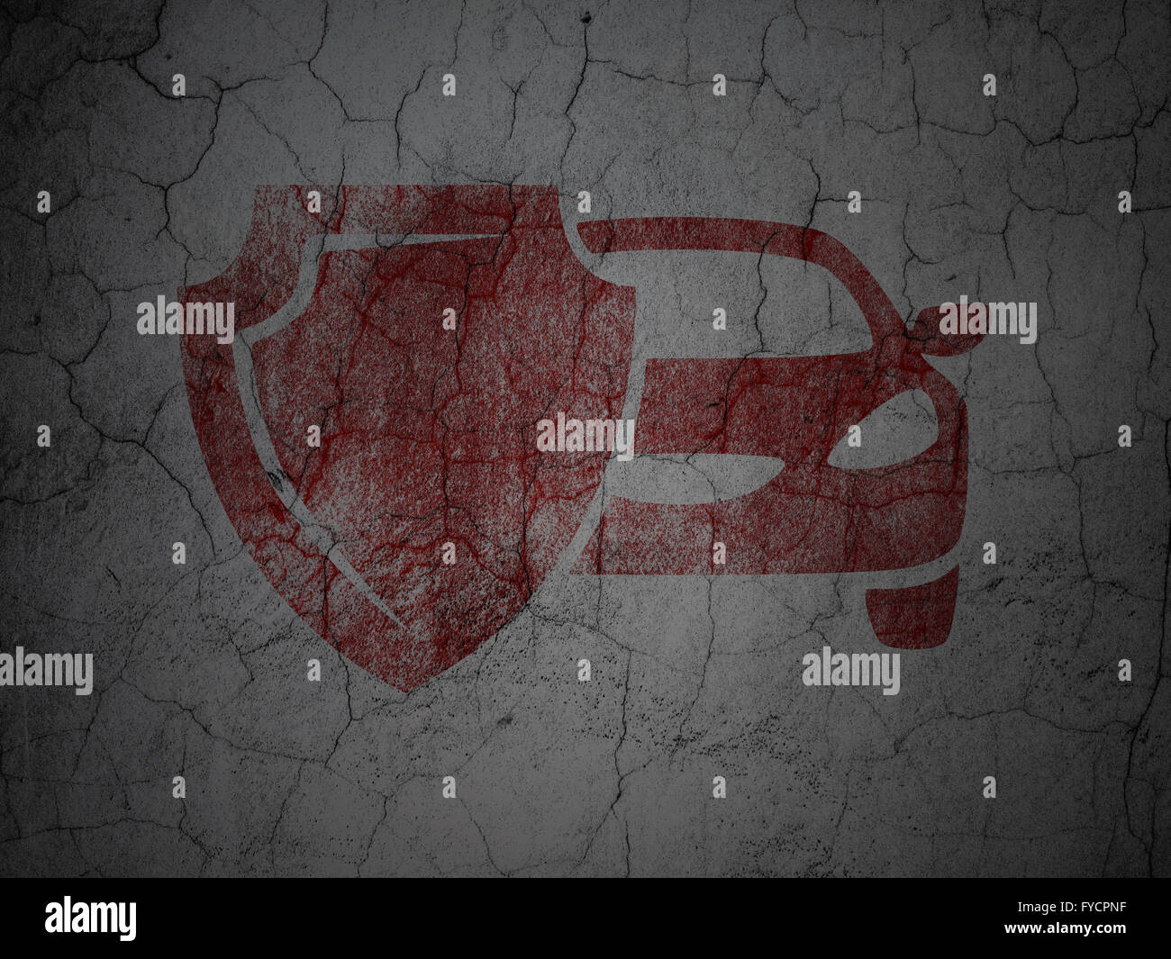 Insurance concept: Car And Shield on grunge wall background Stock Photo ...