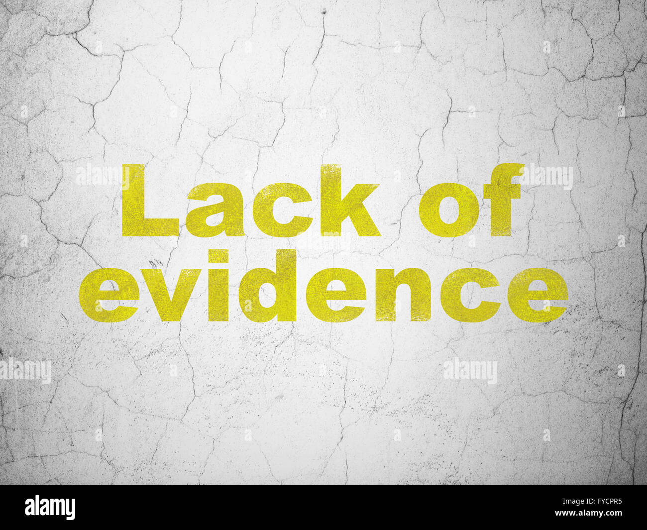 Law concept: Lack Of Evidence on wall background Stock Photo - Alamy
