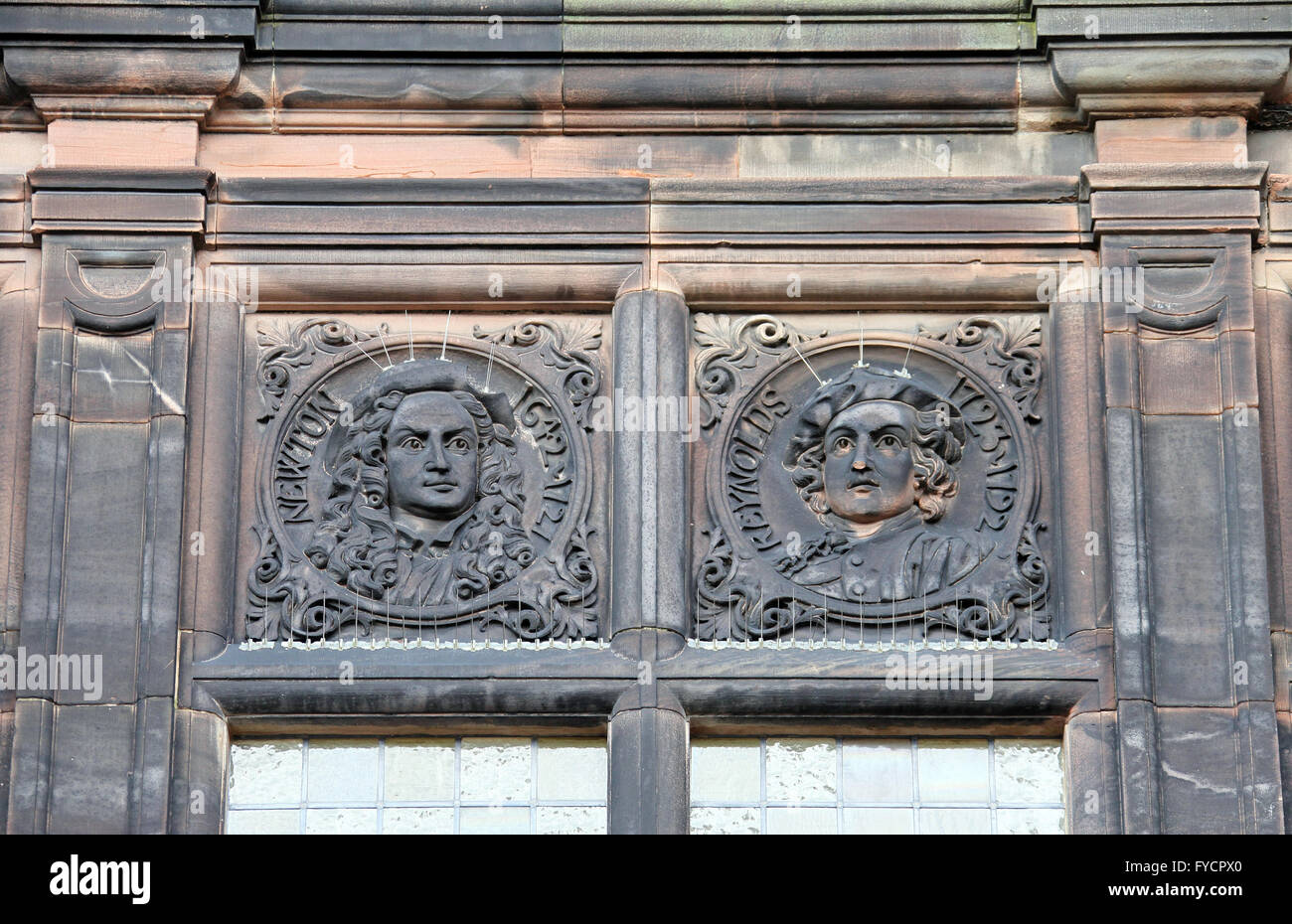 Architectural detail of the historic Nicholson Institute at Leek in ...