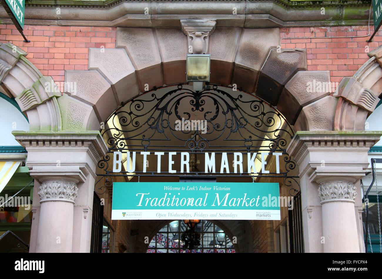 Victorian Butter Market in the Staffordshire town of Leek Stock Photo ...