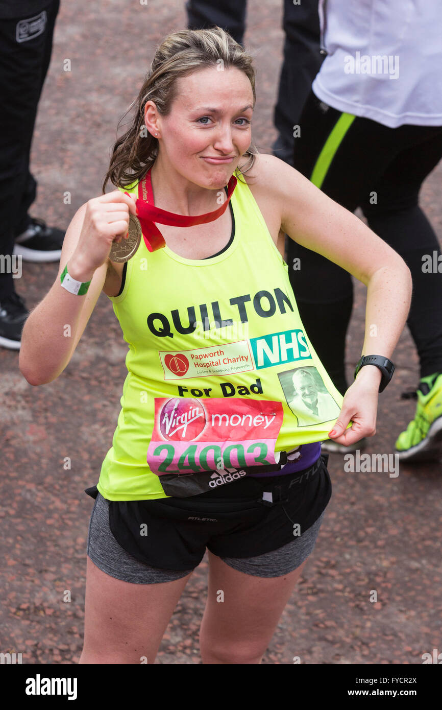 London, UK. 24 April 2016. TV presenter Kate Quilton. The 2016 Virgin ...
