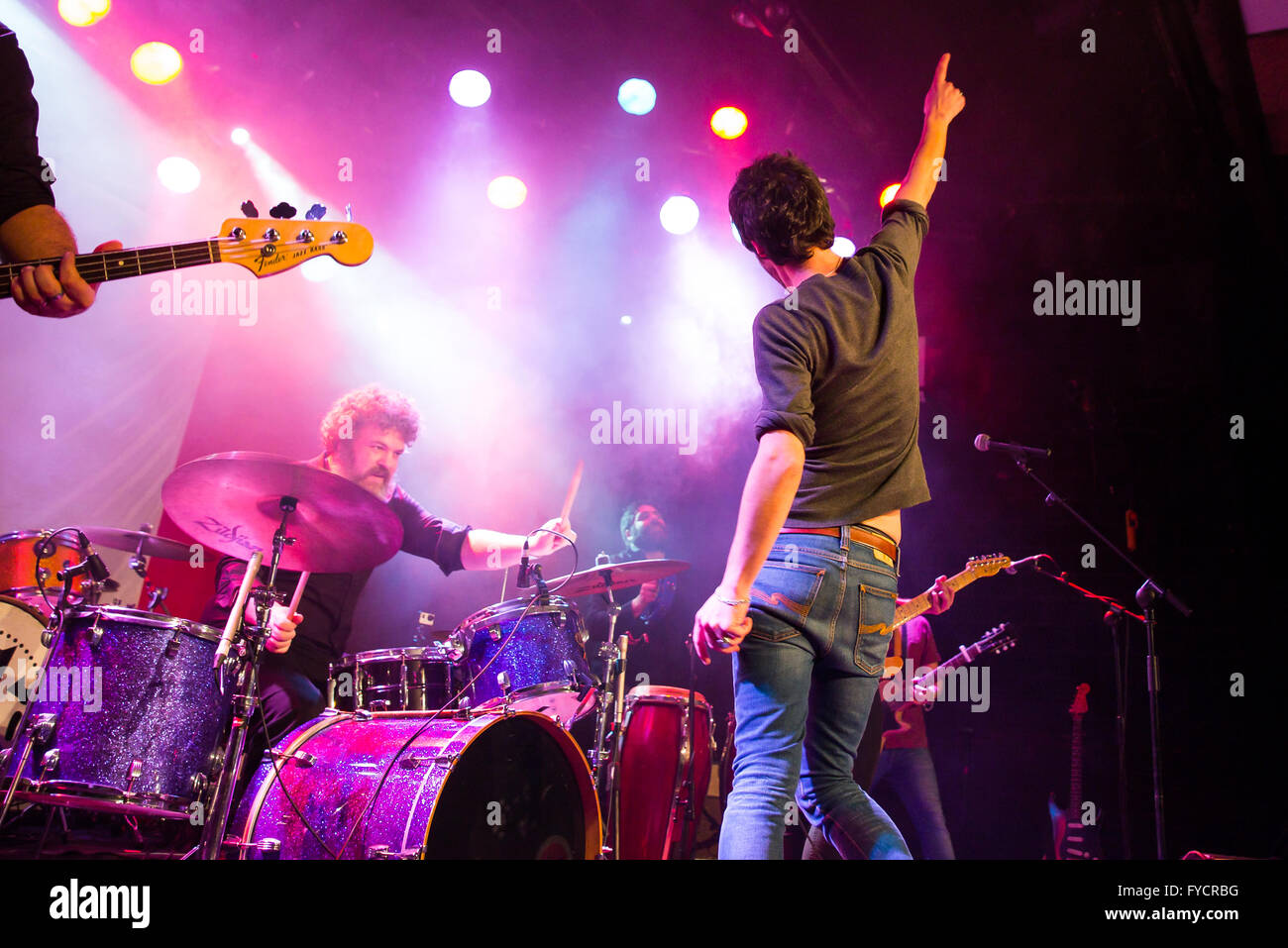 BARCELONA - FEB 20: Mi Capitan (band) performs at Bikini stage on ...
